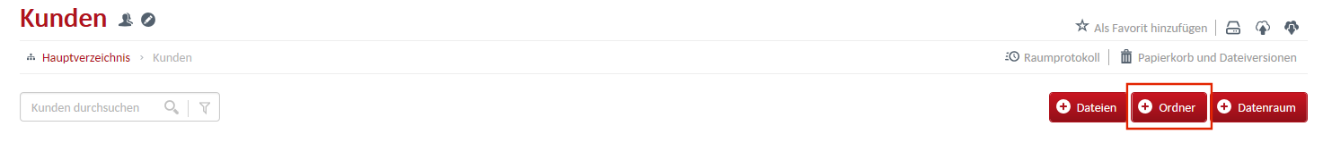 Mit Dateien & Ordnern arbeiten (Web-Client) | dDataBox Wiki